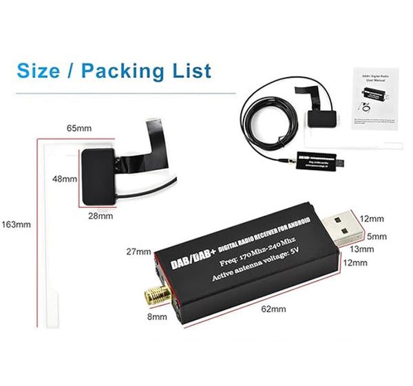 Car DAB (Digital Audio Broadcasting) adapter for Android Navigation he ...