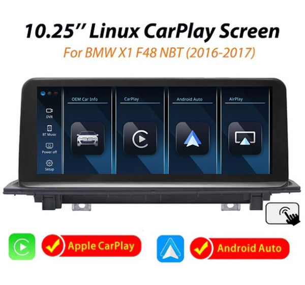 10.25'' Linux CarPlay Android Auto screen for BMW X1 F48 2016-2017 NBT ...