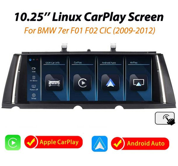 10.25'' Linux CarPlay Android Auto screen for BMW 7 F01 F02 2011-2016 ...